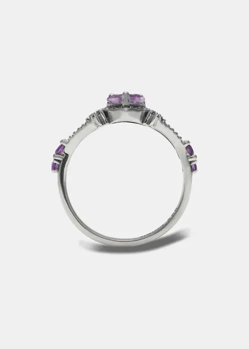 DISTURBIA Devotion Sterling Amethyst Ring