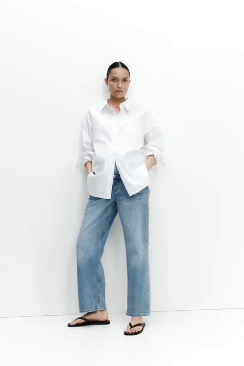 H&m Mama Straight Ankle Jeans