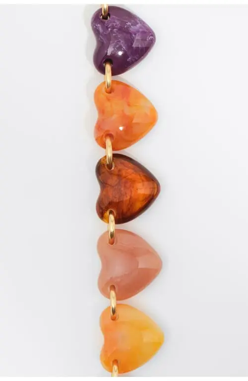 Bimba Y Lola Resin Hearts Necklace