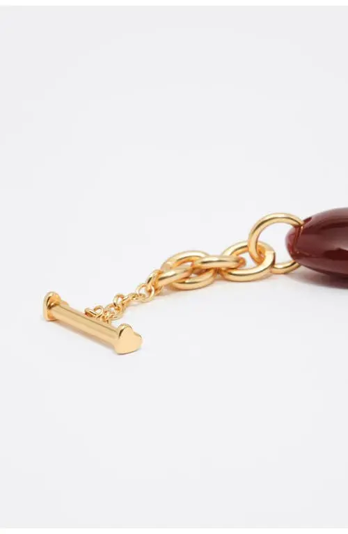 Bimba Y Lola Resin Hearts Necklace