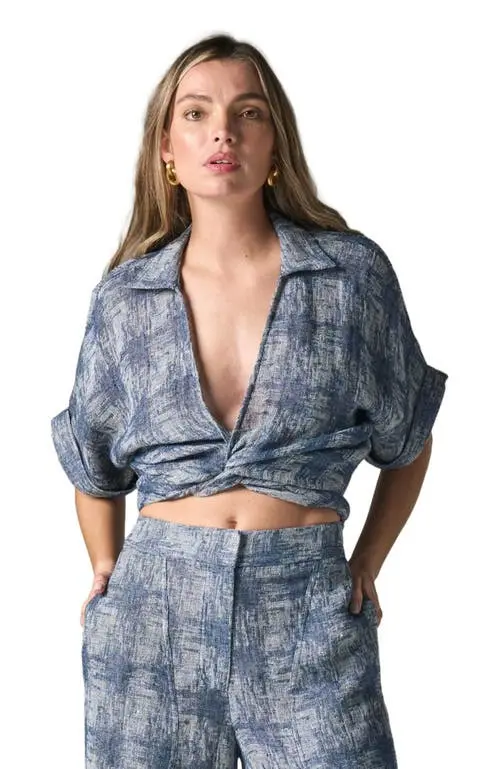 JBQ Chiara Top In Seaside Gauze