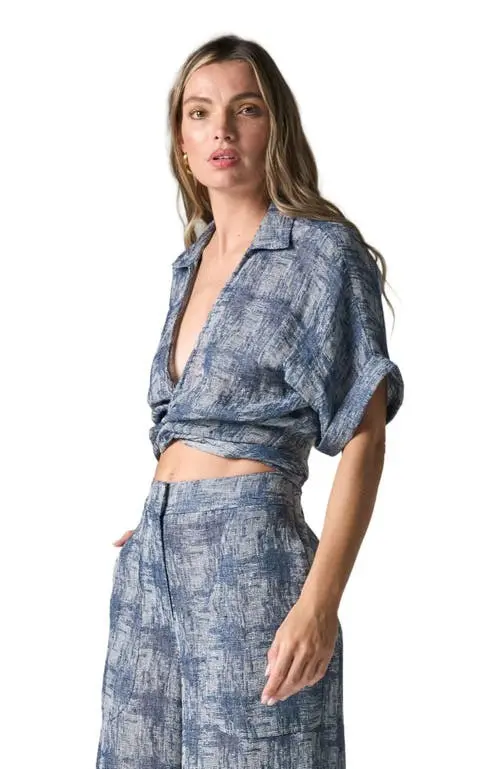 JBQ Chiara Top In Seaside Gauze