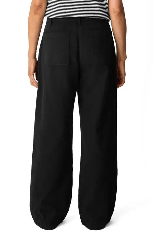 Eileen Fisher High Waist Wide Leg Pants - Black