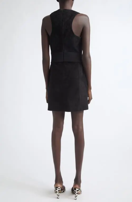 FERRAGAMO Sleeveless Suede Mini Dress