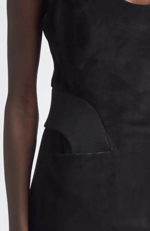 FERRAGAMO Sleeveless Suede Mini Dress