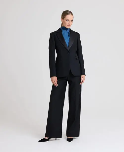 REALLY WILD CLOTHING Jessica Satin Lapel Jacket