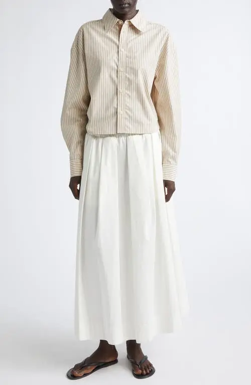 KALLMEYER Pleated Organic Cotton Maxi Skirt