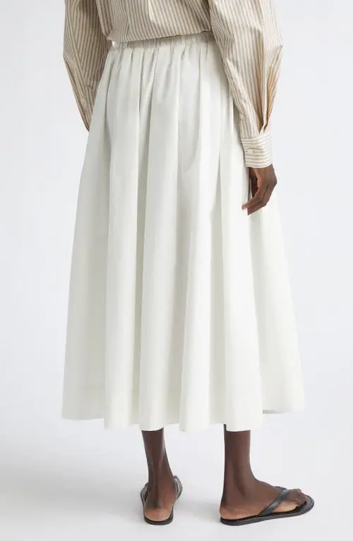 KALLMEYER Pleated Organic Cotton Maxi Skirt