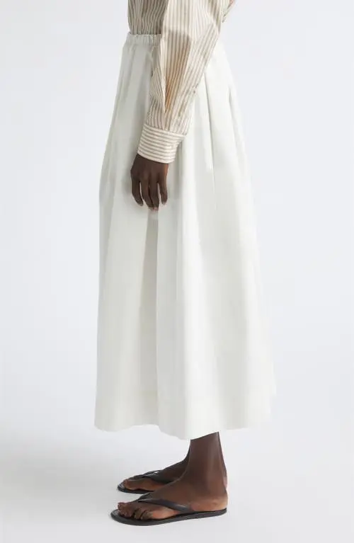 KALLMEYER Pleated Organic Cotton Maxi Skirt