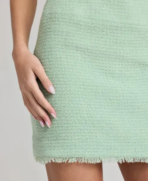 REALLY WILD CLOTHING Gabrielle Wool Boucle Skirt