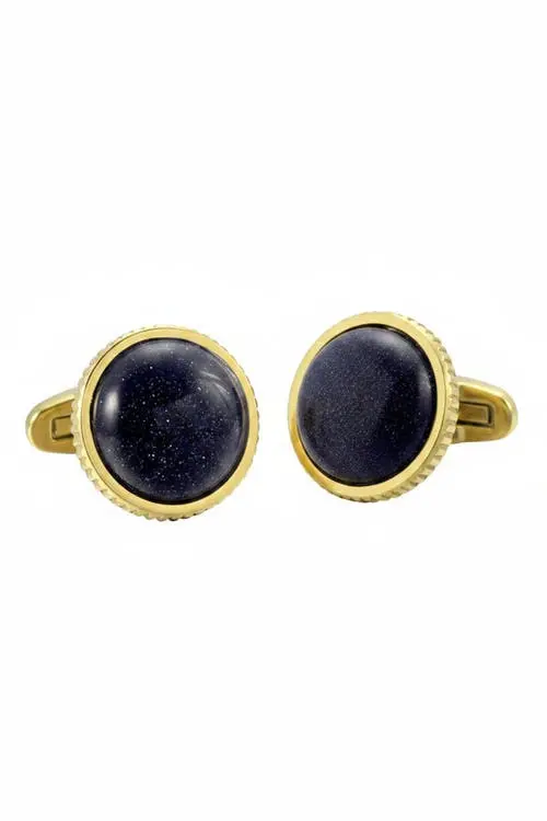 DEJI ENIOLA Celestial Goldstone Cufflinks