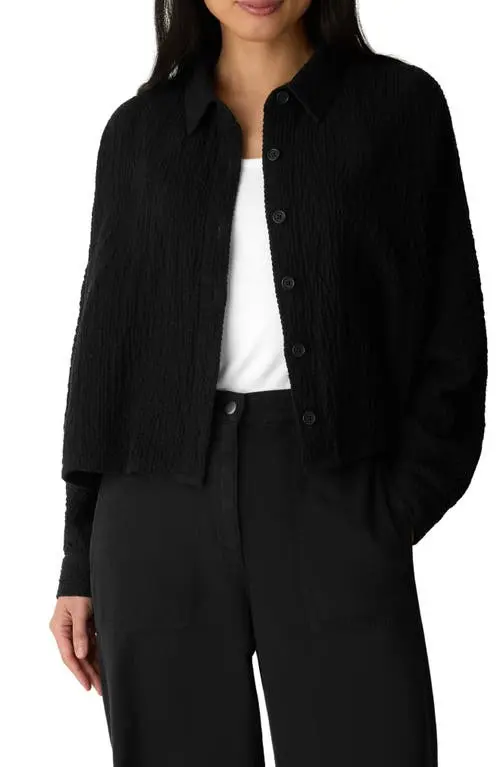 Eileen Fisher Classic Collar Cropped Jacket