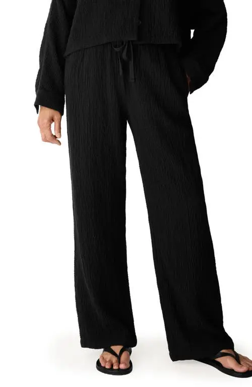 Eileen Fisher Organic Cotton Straight Leg Pants - Black