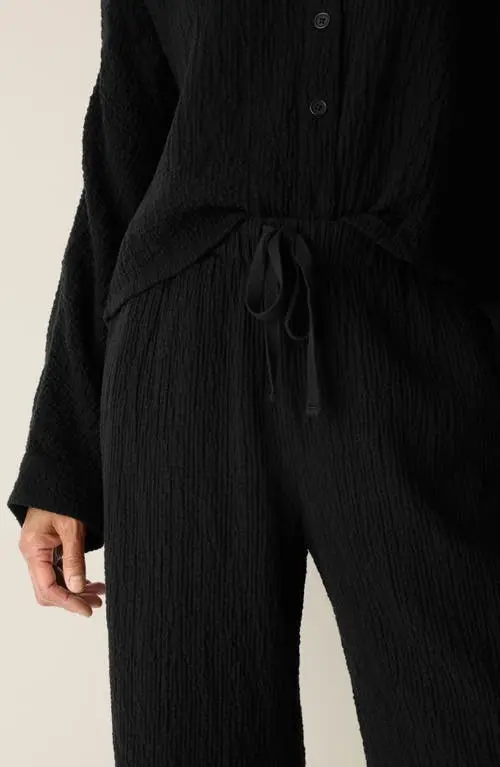 Eileen Fisher Organic Cotton Gauze Straight Leg Pants