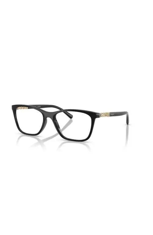 VOGUE EYEWEAR 53mm Rectangle Optical Glasses - Black