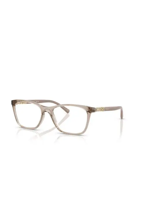 VOGUE EYEWEAR 53mm Rectangle Optical Glasses - Brown