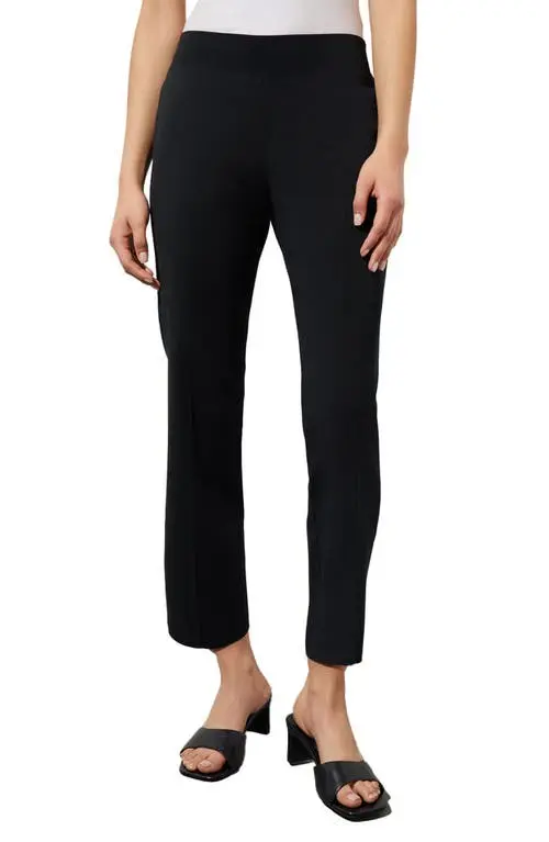 Ming Wang Pull-on Straight Leg Ankle Pants - Black