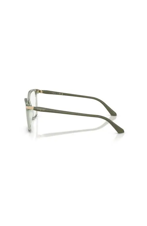 VOGUE EYEWEAR 51mm Square Optical Glasses - Green