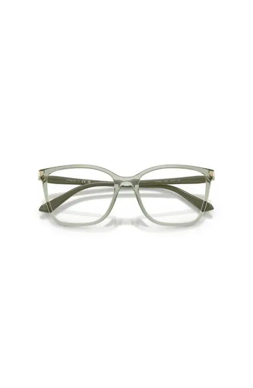 VOGUE EYEWEAR 51mm Square Optical Glasses - Green