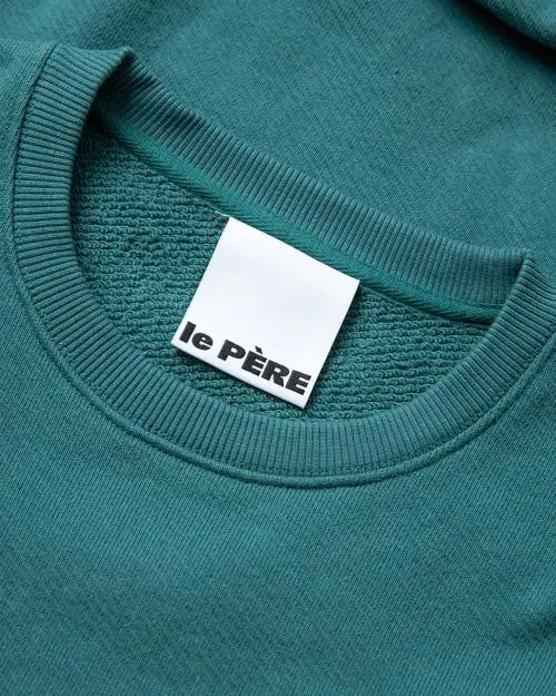LE PERE Quartier Loopback Cotton Crewneck Sweatshirt