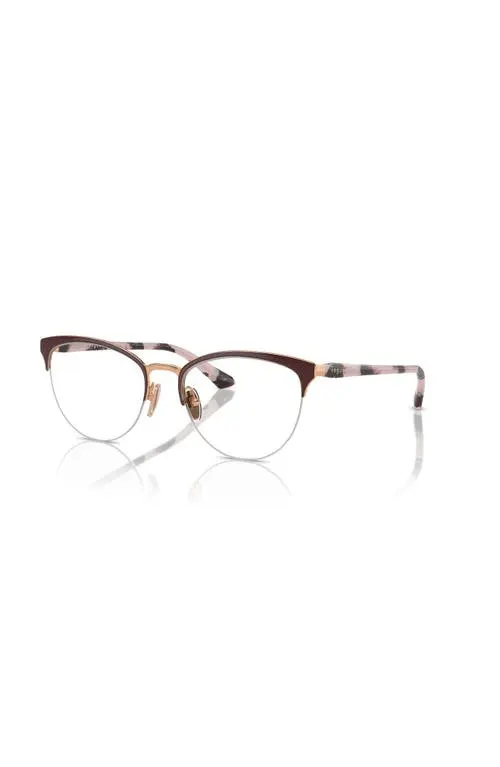 VOGUE EYEWEAR 53mm Oval Optical Glasses - Red