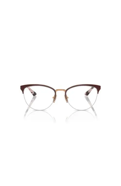 VOGUE EYEWEAR 53mm Oval Optical Glasses - Red