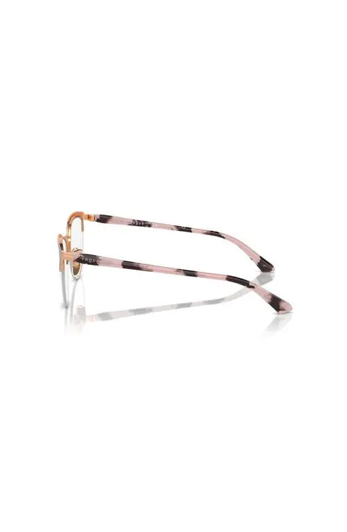 VOGUE EYEWEAR 53mm Oval Optical Glasses - Red