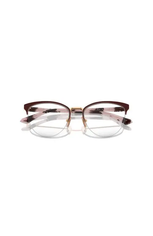 VOGUE EYEWEAR 53mm Oval Optical Glasses - Red