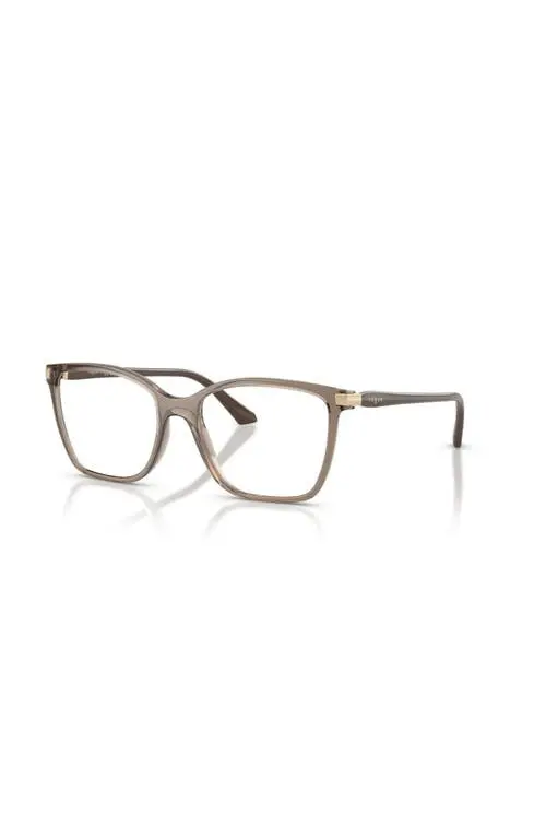 VOGUE EYEWEAR 53mm Square Optical Glasses - Brown