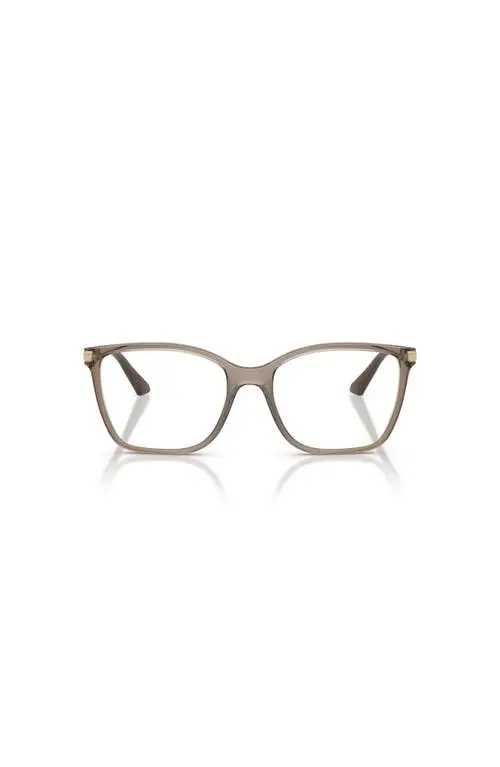 VOGUE EYEWEAR 53mm Square Optical Glasses - Brown