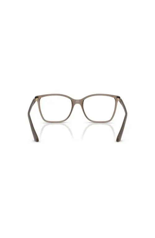 VOGUE EYEWEAR 53mm Square Optical Glasses - Brown