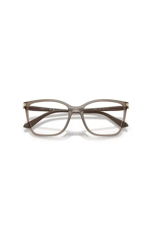 VOGUE EYEWEAR 53mm Square Optical Glasses - Brown