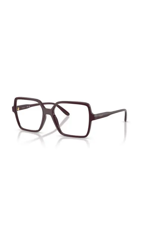 VOGUE EYEWEAR 51mm Square Optical Glasses - Red