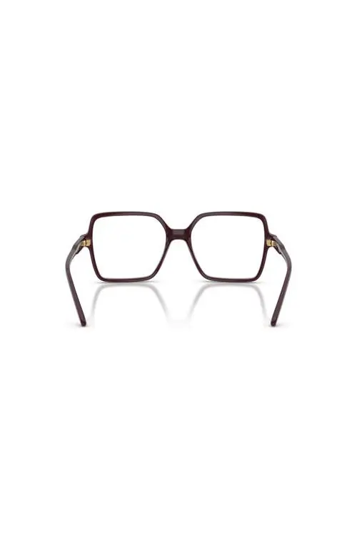 VOGUE EYEWEAR 51mm Square Optical Glasses - Red