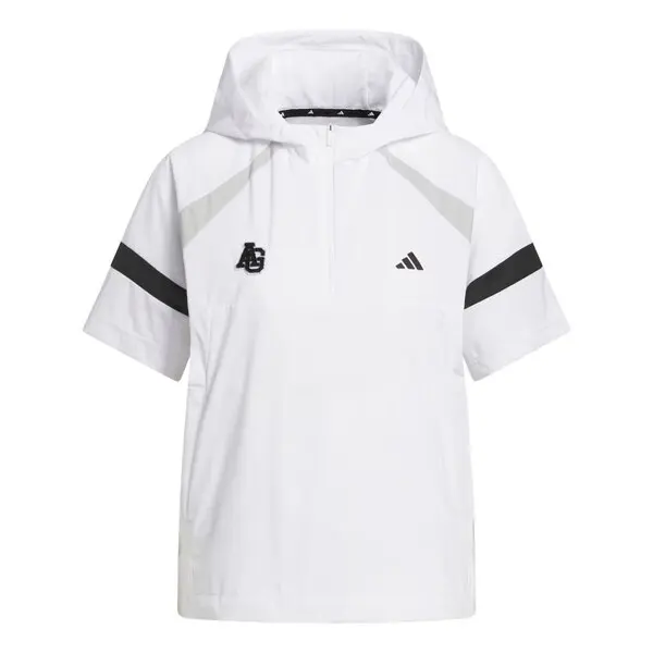 Adidas Half-zip Hooded Anorak Jacket - White