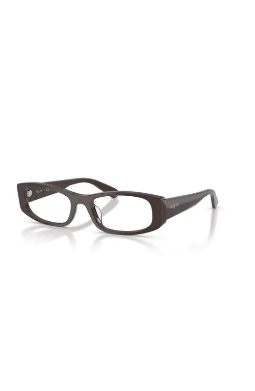 VOGUE EYEWEAR 51mm Rectangle Optical Glasses - Brown
