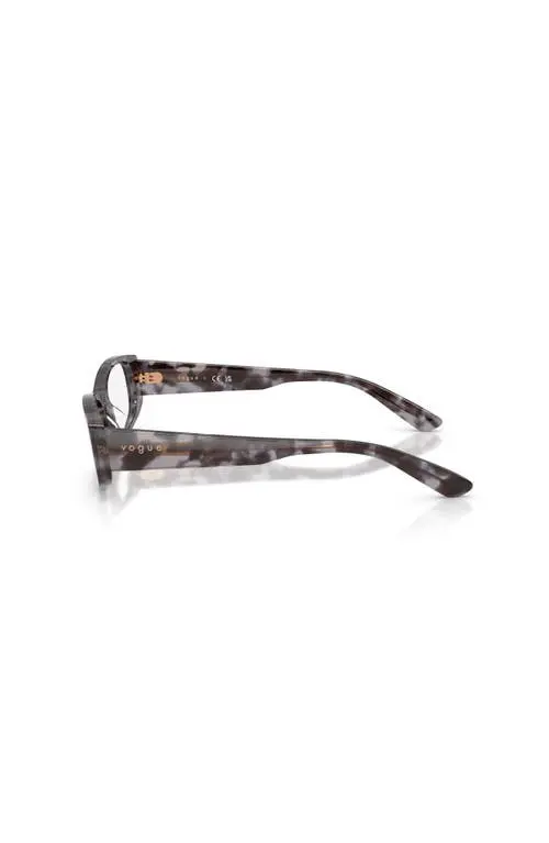 VOGUE EYEWEAR 51mm Rectangle Optical Glasses - Tortoise
