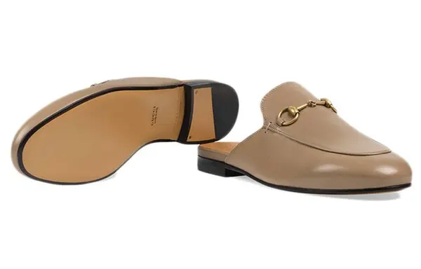 Gucci Princetown Leather Slipper - Tan