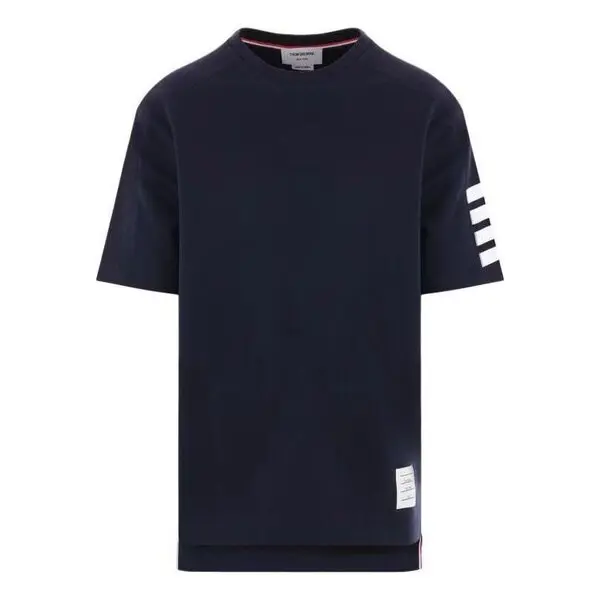Thom Browne Short Sleeve T-shirt - Navy