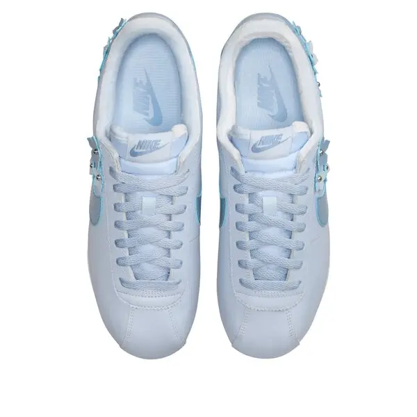 Nike Cortez Leather "florette" Sneakers - Hydrogen Blue/sail/work Blue