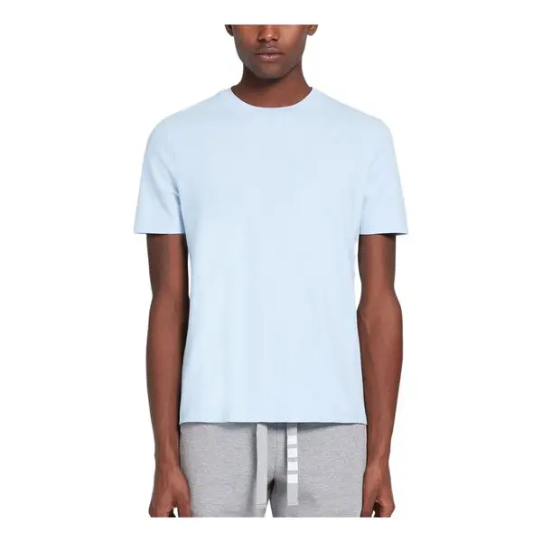 Thom Browne Short Sleeve T-shirt - Sky Blue