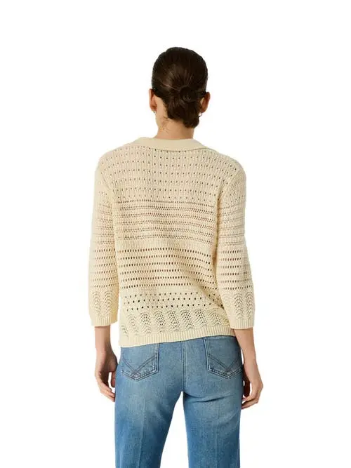 Gerard Darel Lalya 3/4 Sleeve V-neck Knit Top
