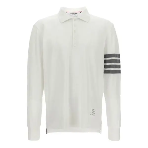 Thom Browne Collar Long Sleeve T-shirt - White