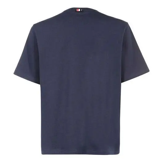 Thom Browne Short Sleeve T-shirt - Navy