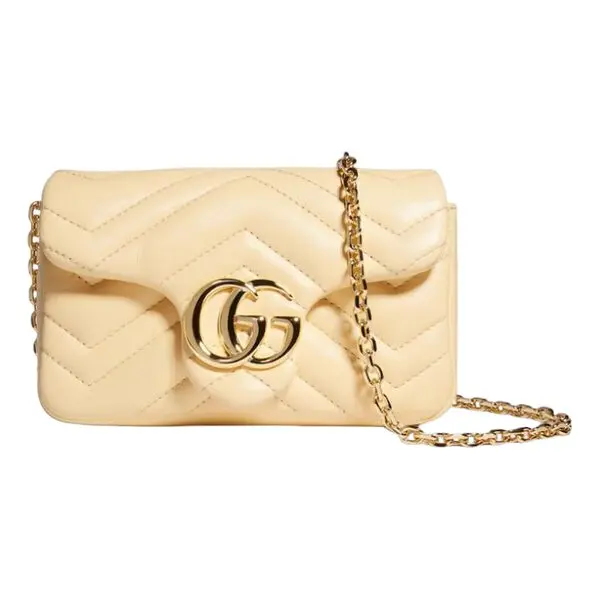 Gucci Gg Marmont Mini Shoulder Bag - Light Yellow