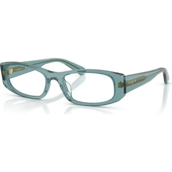 VOGUE EYEWEAR 53mm Rectangle Optical Glasses - Blue