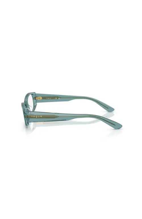 VOGUE EYEWEAR 53mm Rectangle Optical Glasses - Blue