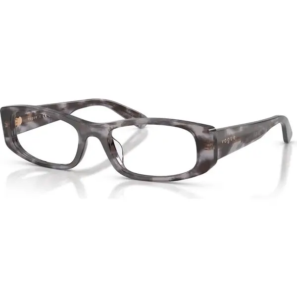 VOGUE EYEWEAR 53mm Rectangle Optical Glasses - Tortoise
