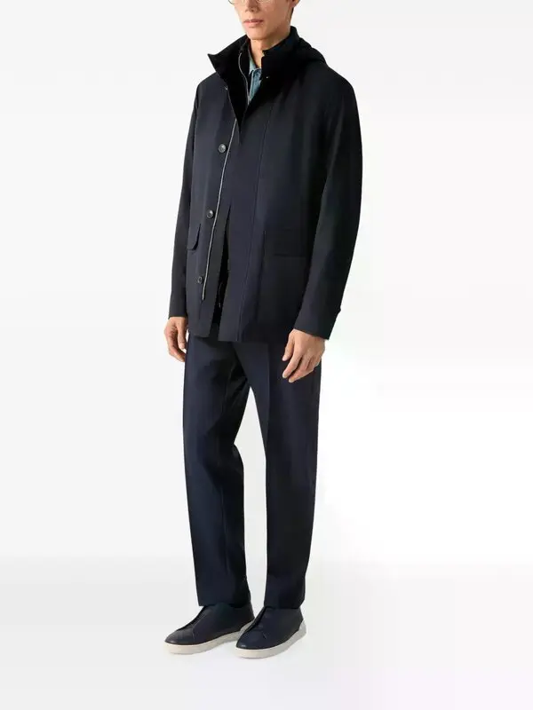 Zegna Navy Wool Pants