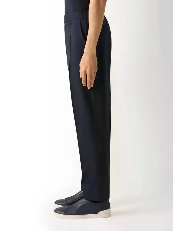 Zegna Navy Wool Pants
